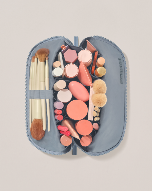 The Medium Slate Traveller - Fold-Down Makeup Bag | Parallelle