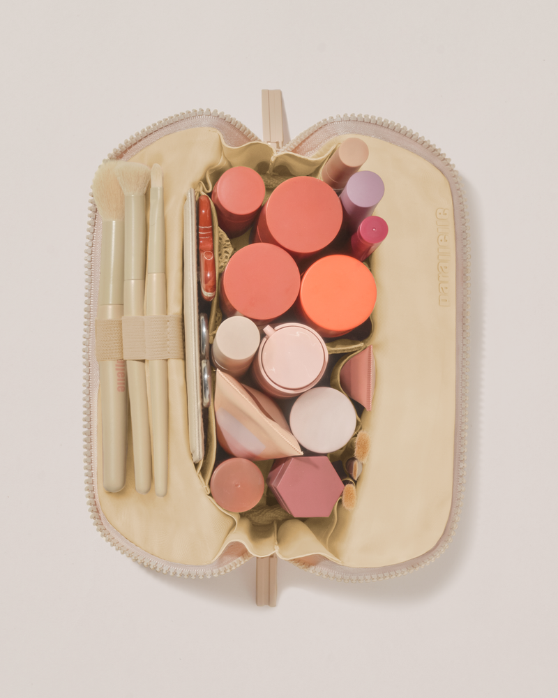The Small Bisque Traveller - Fold-Down Makeup Bag | Parallelle