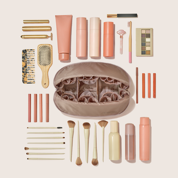 The Medium Slate Traveller - Fold-Down Makeup Bag | Parallelle