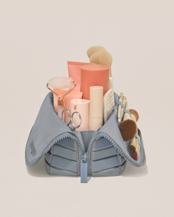 The Medium Slate Traveller - Fold-Down Makeup Bag | Parallelle